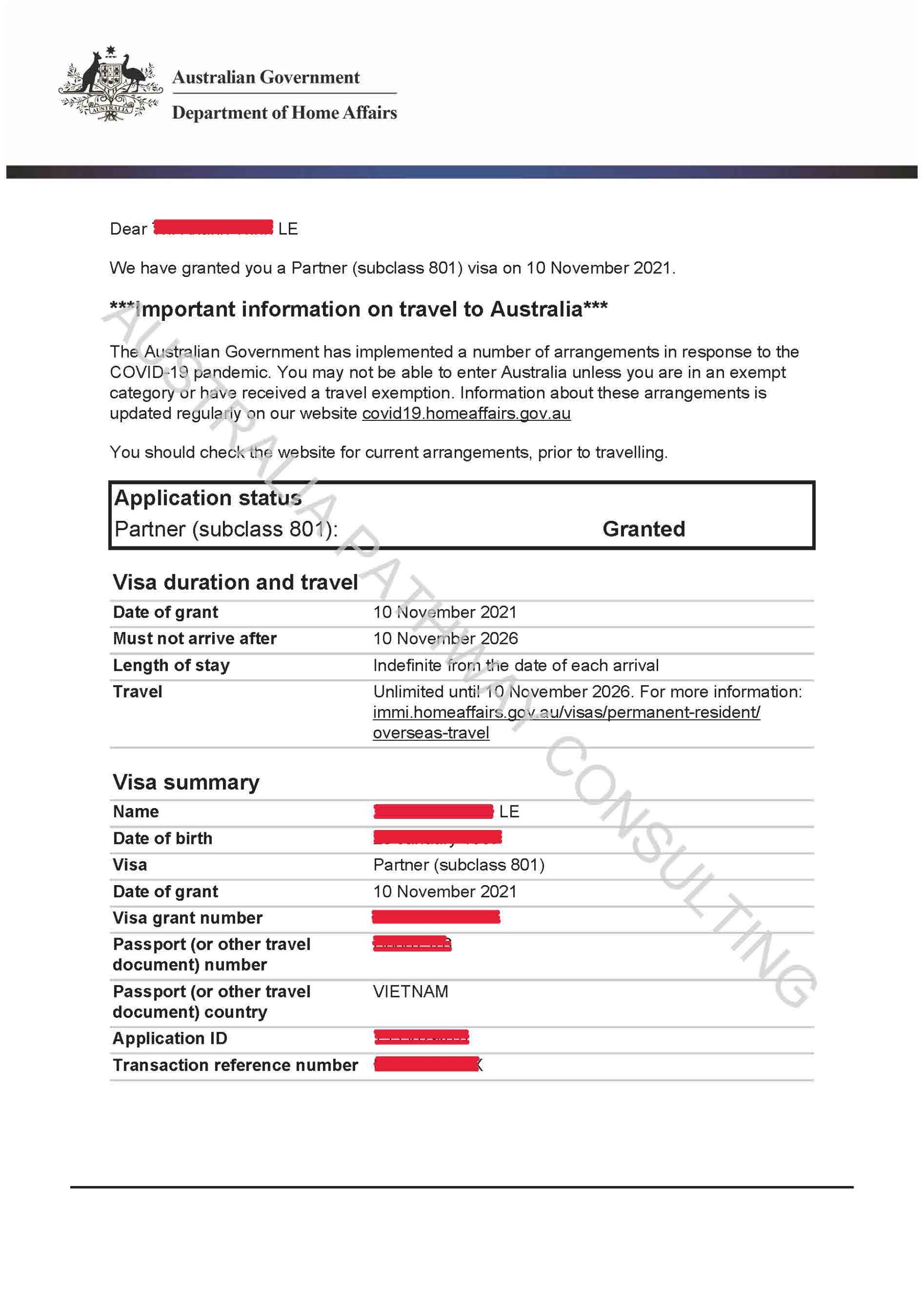 LẤY VISA 801 PR CHỈ TRONG 1 THÁNG – Australia Pathway Consulting