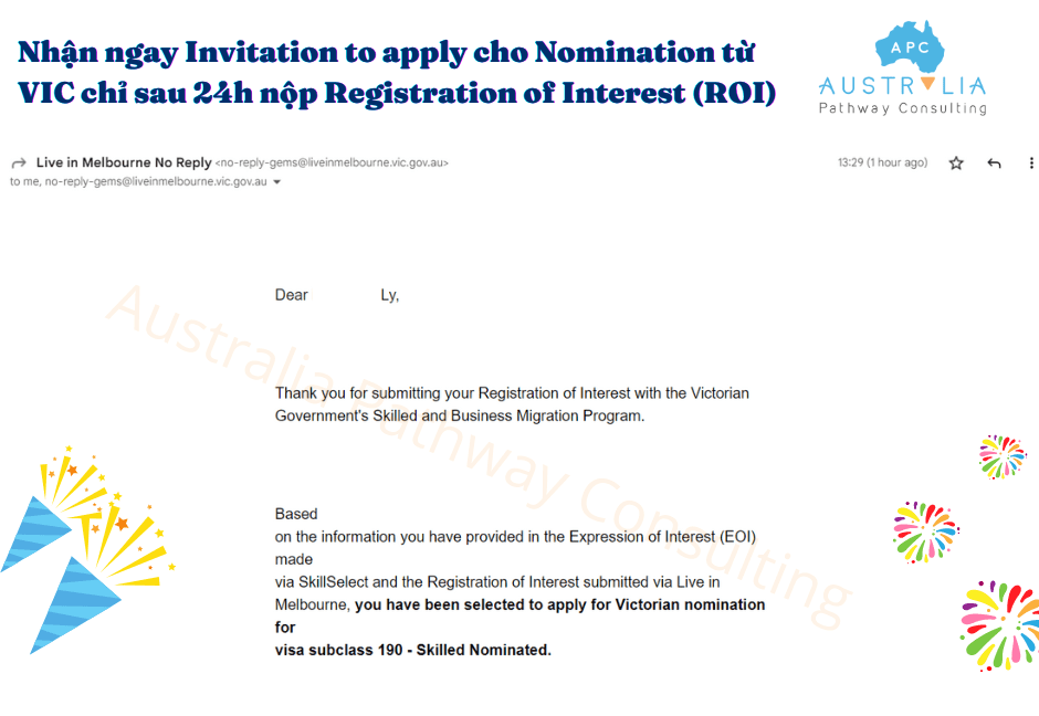 💥💥💥 NHẬN NGAY INVITATION TO APPLY CHO NOMINATION TỪ VIC CHỈ SAU 24H NỘP ...