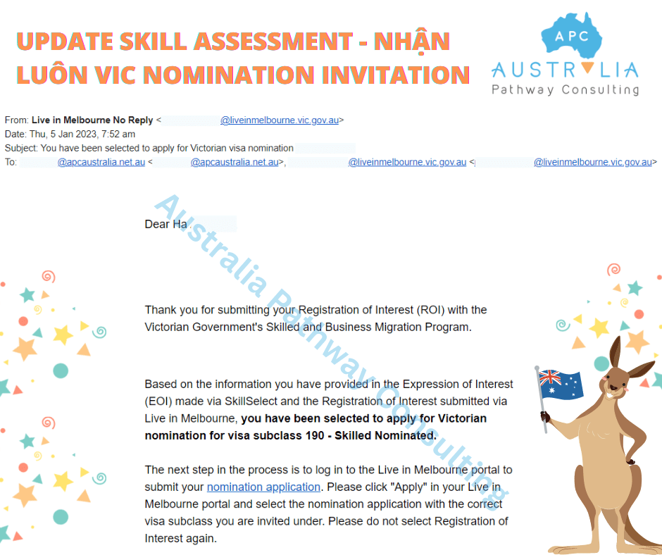VISA 190 ACCOUNTING – NHẬN LUÔN VIC NOMINATION INVITATION – Australia Pathway Consulting